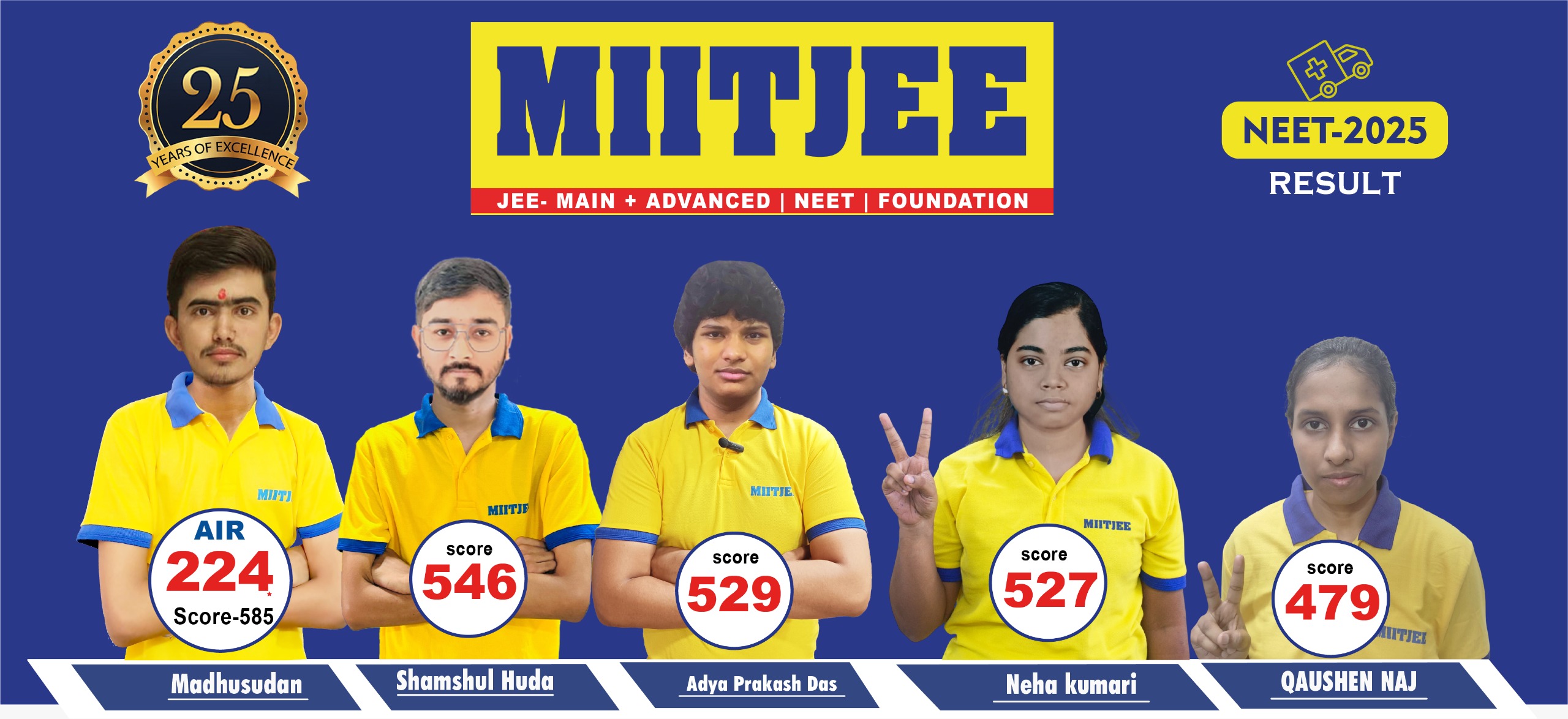 NEET 2025 में MIITJEE का शानदार प्रदर्शन, 57 छात्रों ने लहराया परचम ...